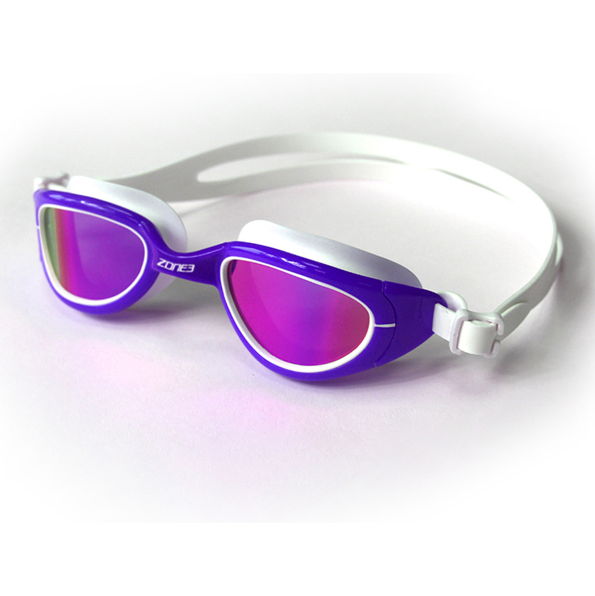 2023 Zone3 Attack Swim Goggles SA19GOGAT - Purple / White - Swimming - Accessories | Wetsuit Outlet